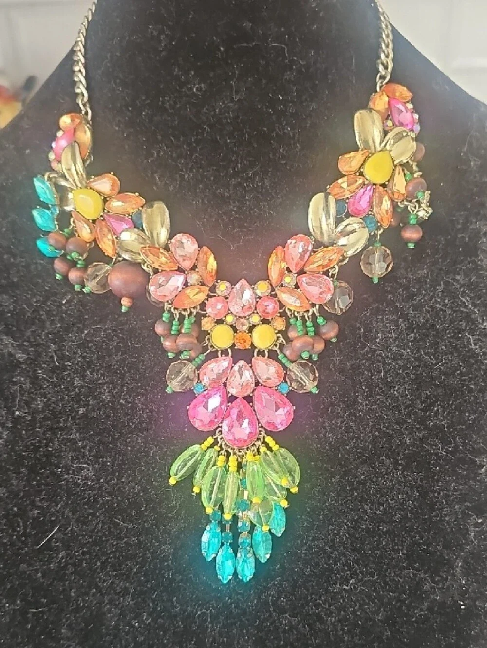 Betsey Johnson | Jewelry | Betsey Johnson Multicolor Statement Bib ...